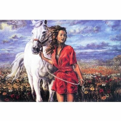 Канва Grafitec "Прогулка в поле", ткань с рисунком, серия 11,000, 60х50 см