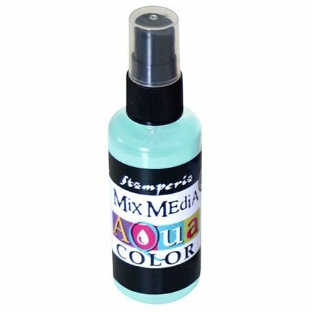 Краскa-спрей STAMPERIA "Aquacolor Spray", с переливчатым эффектом, для техники Mix Media, цвет Акварельный зеленый, 60 мл