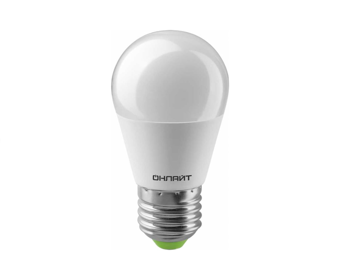 Лампа LED 8W E27 4000К шар 600Лм OLL-G45-8-230-4К-Е27 онлайт 9984996//5---