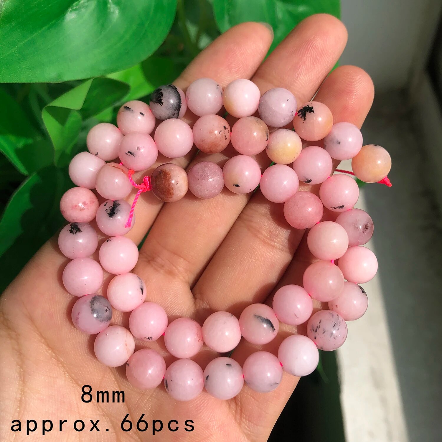 Бусины из розового опала NPCXSZ 6-12 мм Розовый, Style-24