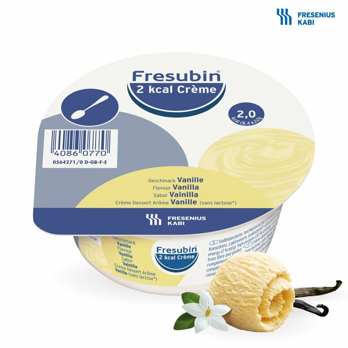 Фрезубин 2 ккал Крем/ Fresubin2 ккал Crеme со вкусом ванили, 1 шт. х 125гр.