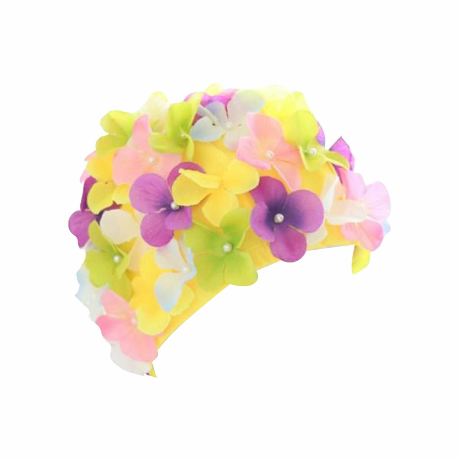 Шапочка для плавания силиконовая женская с цветочным дизайном, модная и мягкая, защищает волосы и уши в бассейне.