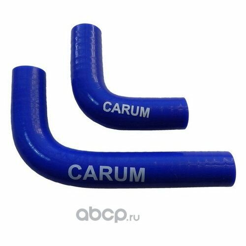 Патрубок радиатора отопителя (печки) для ВАЗ 2121 Нива синий силикон из 2шт (карбюратор) Carum 21218102000