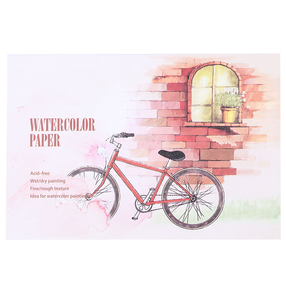 Блокнот для акварели, скетчбук, бумага для цветных карандашей, водорастворимые карандаши, инструменты для рисования.
