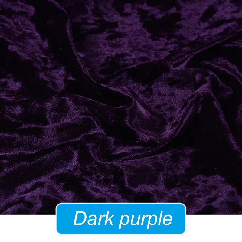 Бархатная ткань Amyries 50*160 см золотого цвета Фиолетовый, 100CMx160CM, Darkpurple