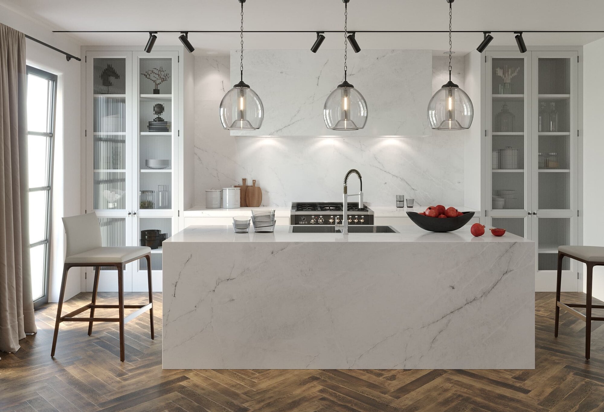 Столешница Slotex Quartzite 8099, мраморная, тиснение камень, 54x60 см, толщина 4 см