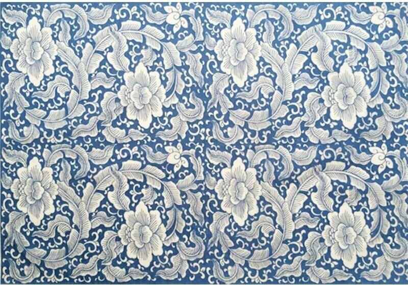 Переводная Бумага для Керамики с Синим Кобальтом, Подглазурная Печать Цветов Гжель 54x37 см,1, Aonly, белый