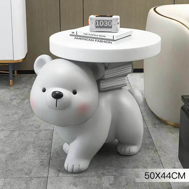 Креативный светлый журнальный столик класса люкс bear, современный минималистский декор гостиной