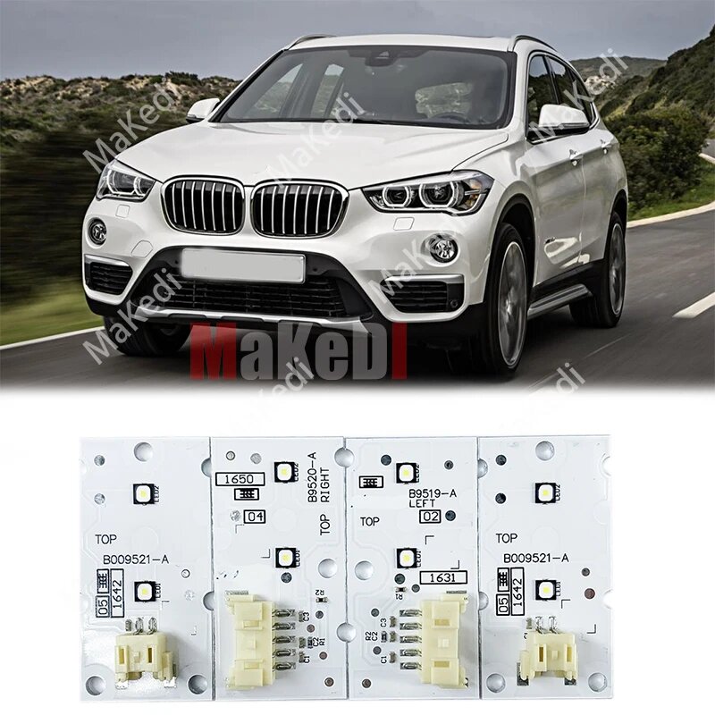 Дневные ходовые огни 63117428791 63117428792 Белые платы ДХО «ангельские глазки» для BMW X1 F48 X2 F49 2017 2018 гг. Светодиодная фара 7428792 4PCS