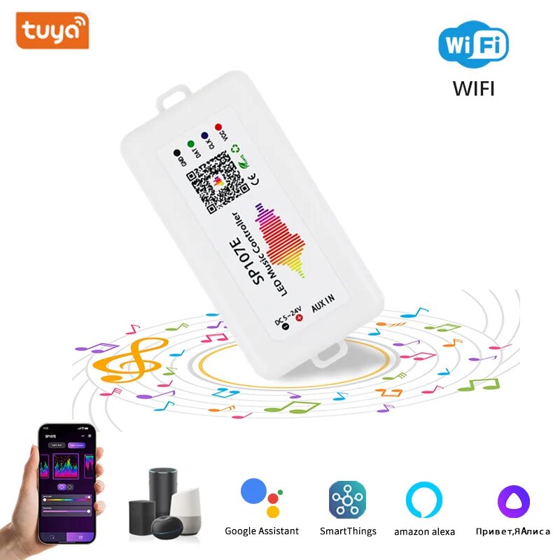 RGB контроллер WS2812b для светодиодов TY-SP107E-WIFI