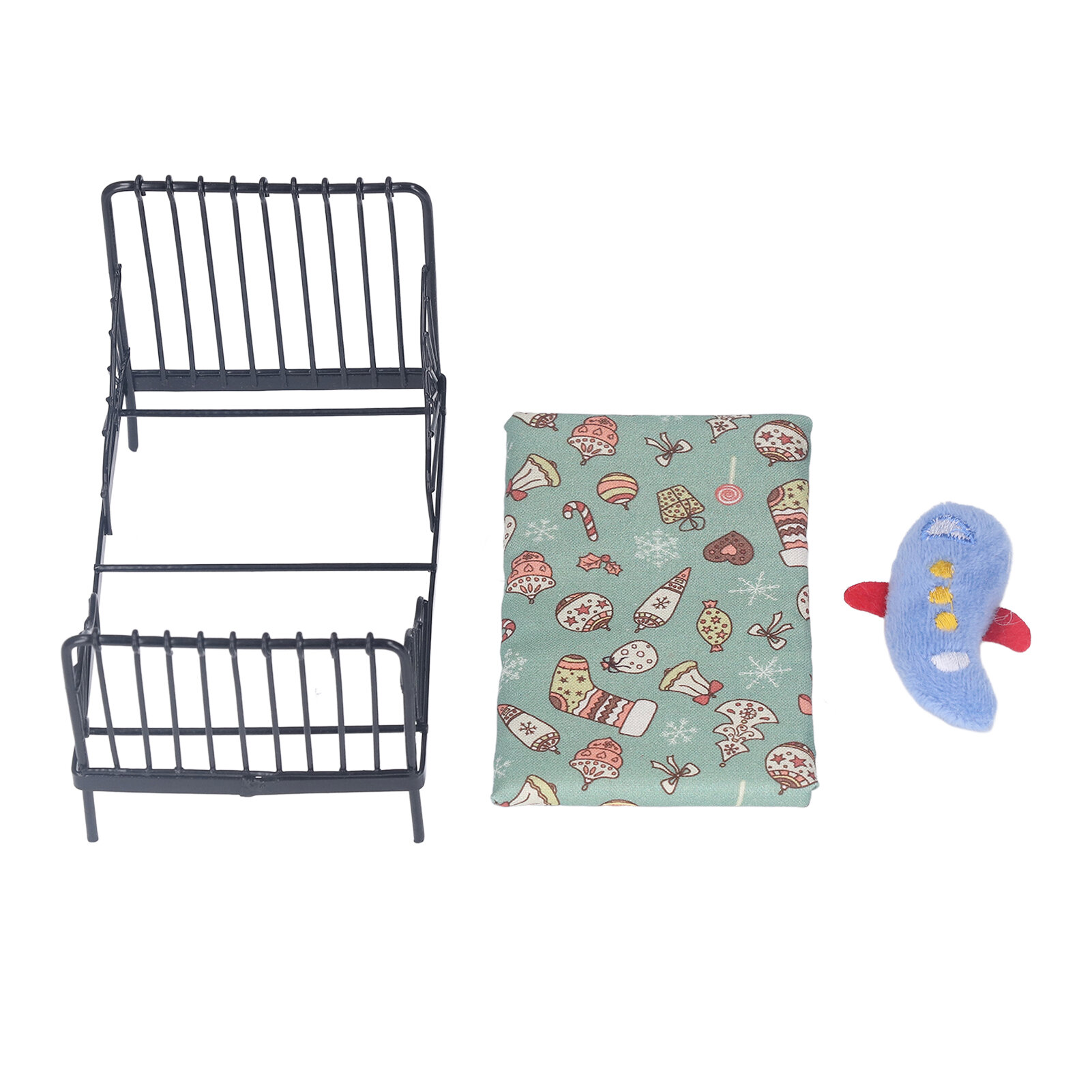 1:12 Миниатюрная детская металлическая кровать, миниатюрный аксессуар для спальни кукольного домика, мебель для спальни в европейском стиле, черная, тип B