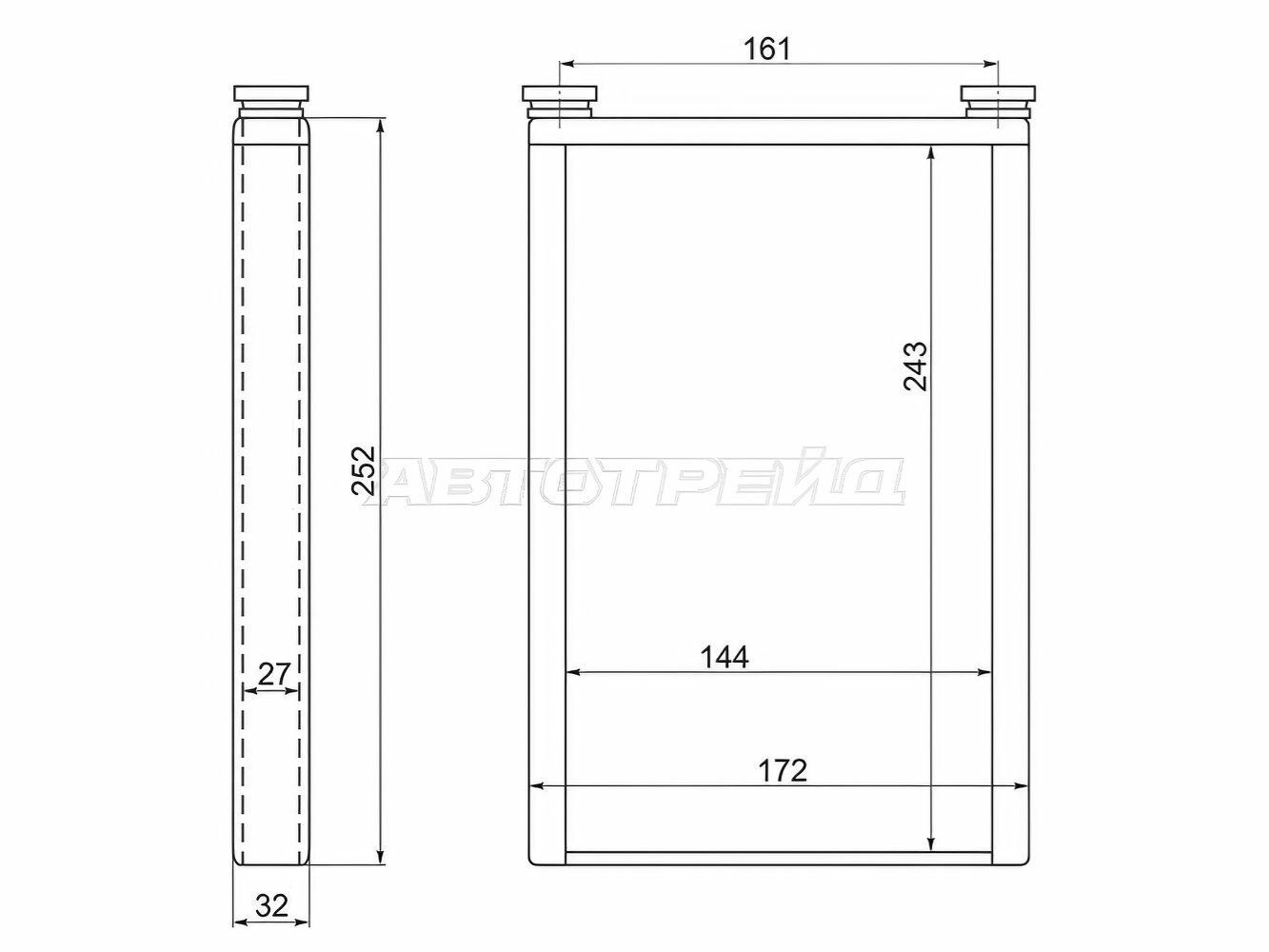 Радиатор отопителя салона, печки для Лексус Gx400 460, Тойота 4 Раннер, Ленд Крузер, Прадо арт STTY123950 SAT