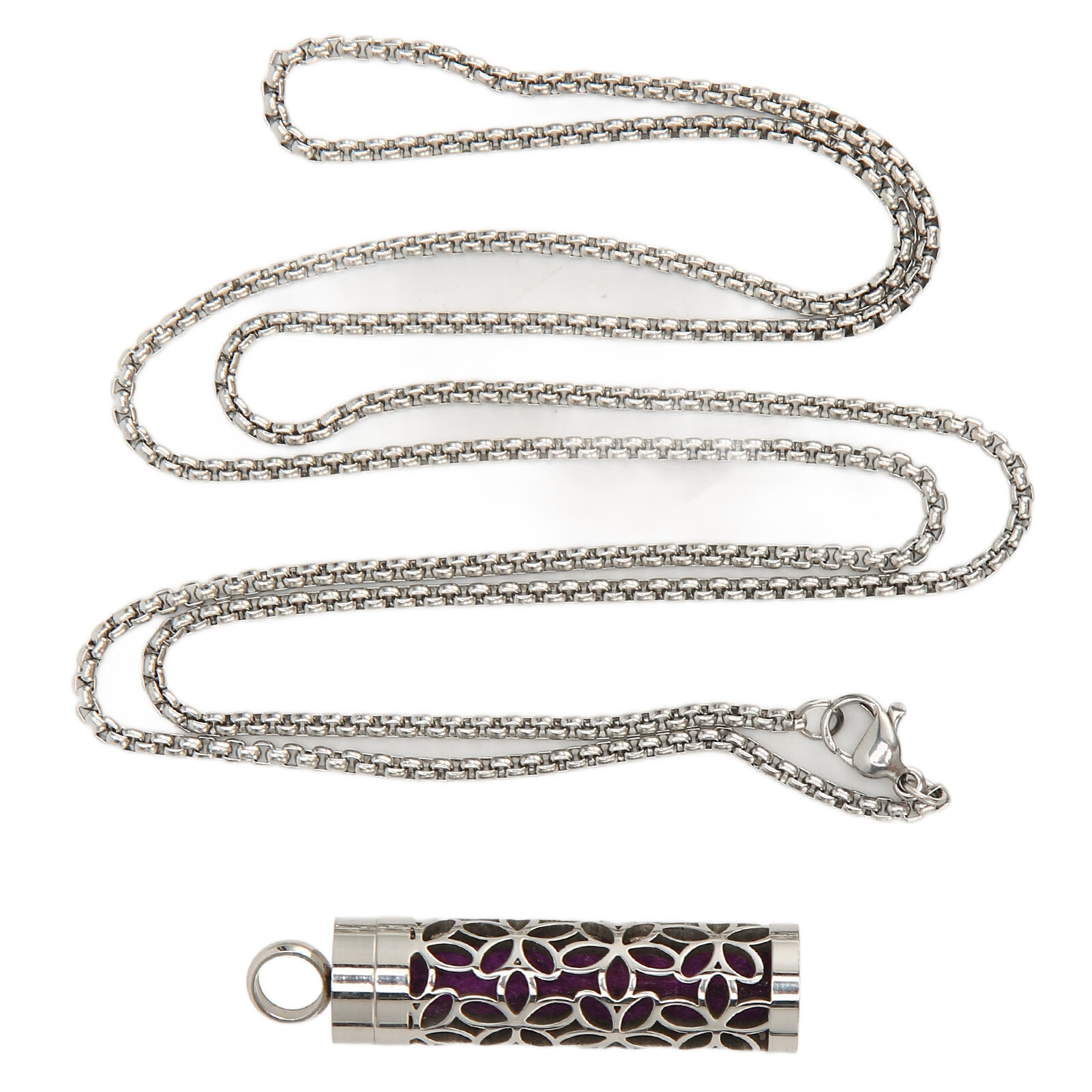 Кулон-диффузор для эфирных масел, стильный полый дизайн, регулируемая длина, нержавеющая сталь, идеален для подарков на праздники