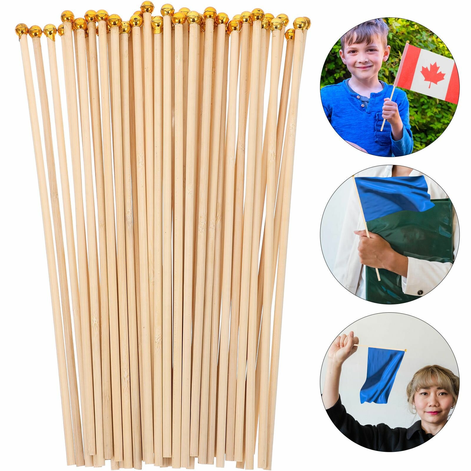 Деревянная Подставка Для Флага Мини Флаг На Палочке Размер 30.00X1.00X1.00Cm Цвет Хаки