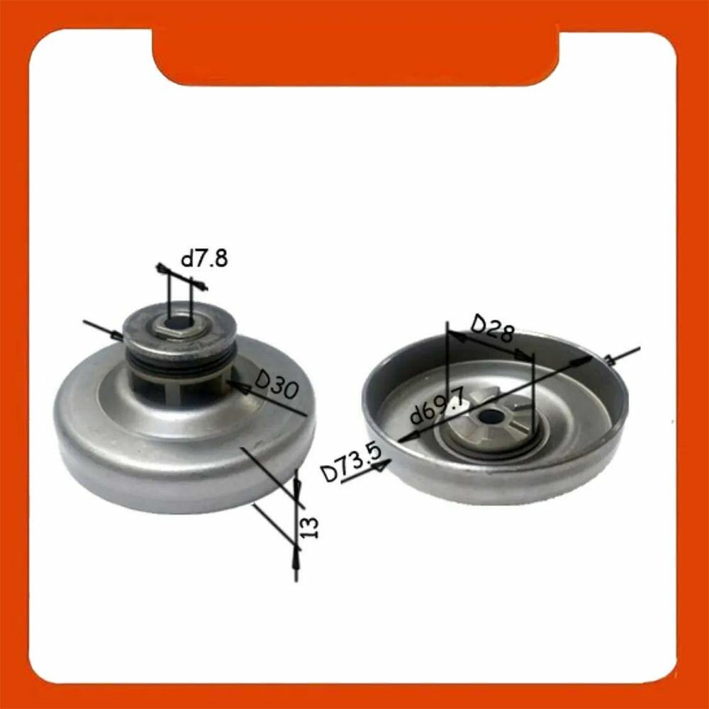 Чашка привода (корзина сцепления в сборе) подходит для электропил, UC3000A, UC3001A, внутренний зацеп 6 зубов