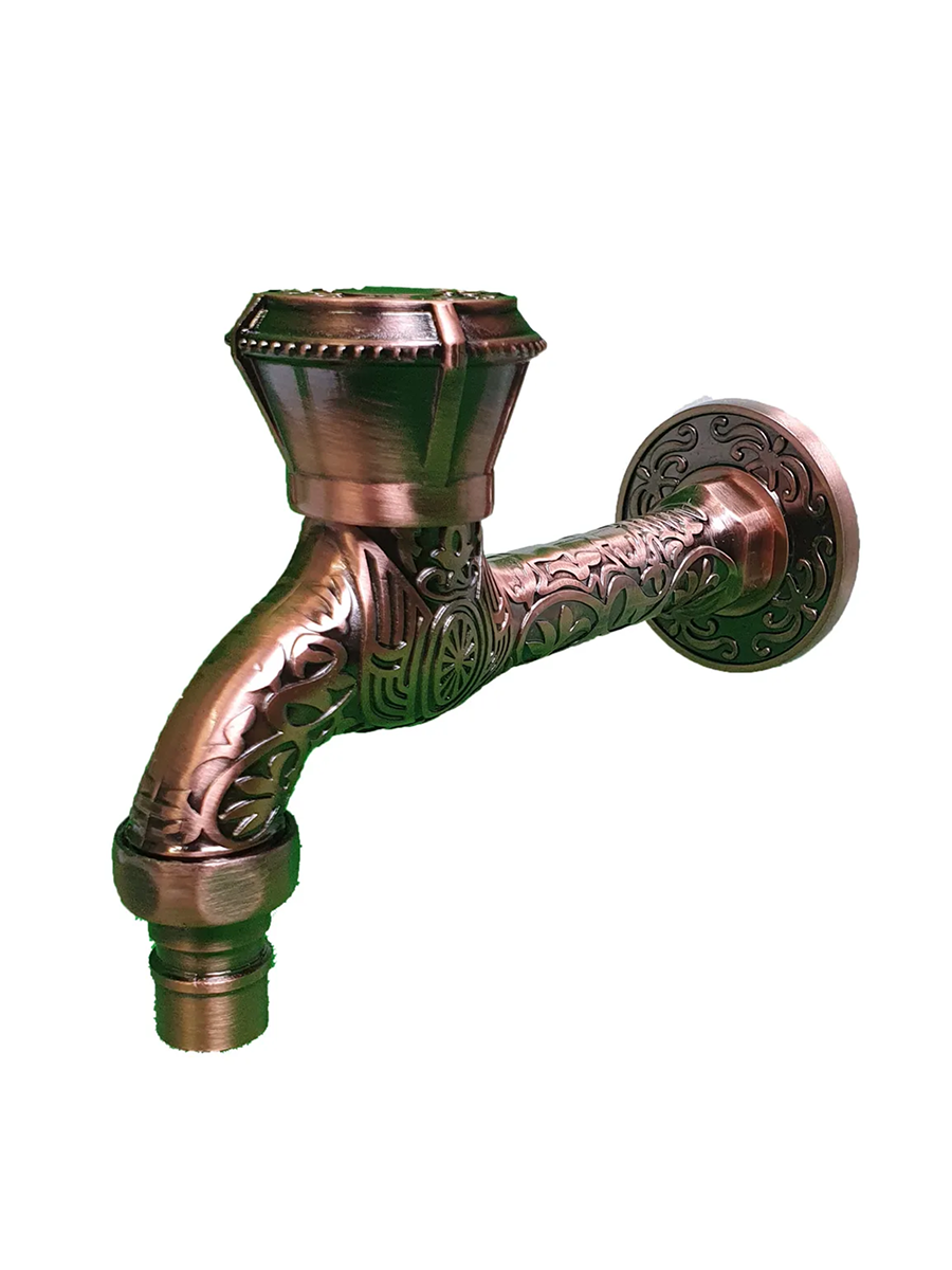 Кран декоративный с носиком VIEIR ретро длинный, медный VR323K. Для дома/дачи/огорода/умывальник/хамама P(VR323)