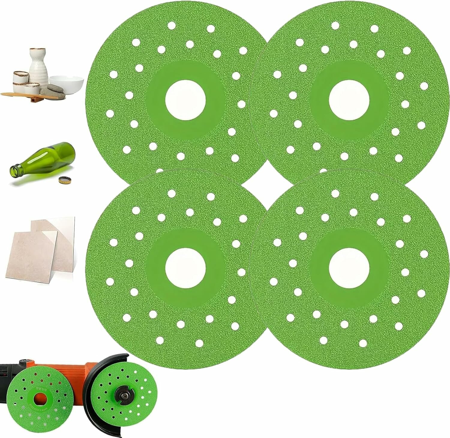 Алмазные пильные полотна с фаской для резки и шлифования плитки и мрамора, Плоская шлифовальная деталь для каменных плит Reshline, 4-дюймовый диск для резки стекла, Алмазное пильное полотно