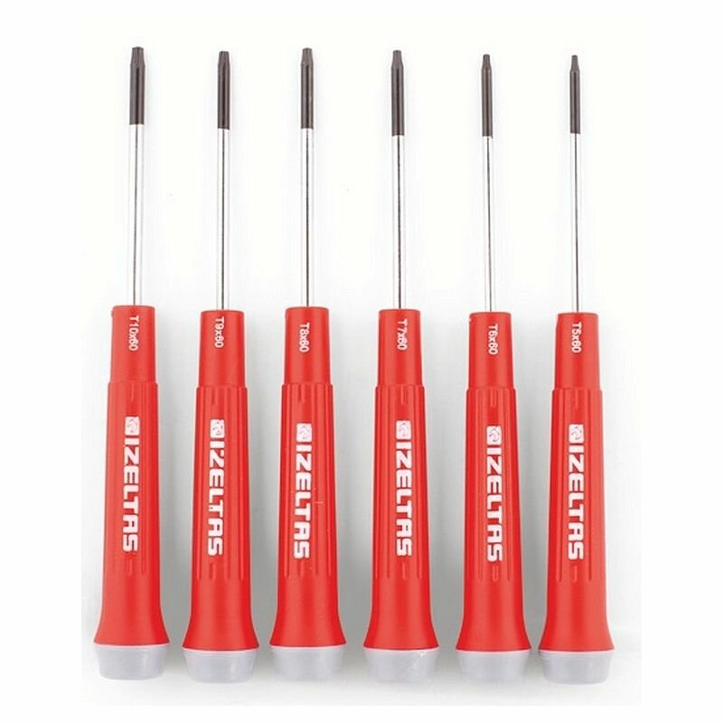 Набор отверток для точных работ с профилем Torx, 6 предметов, IZELTAS, 4530001006, 13000001456