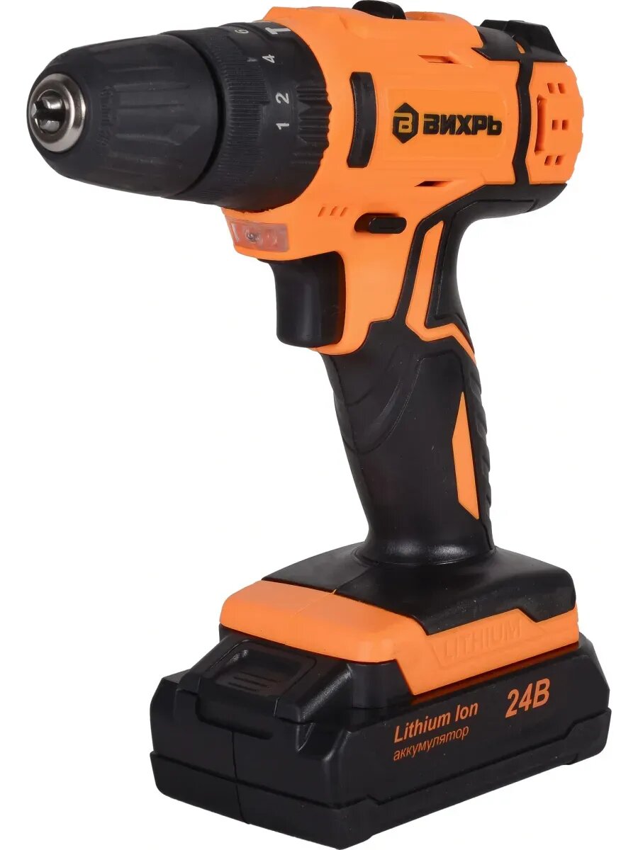 Дрель-шуруповерт Вихрь ДА-24Л-2кУ аккум. патрон: быстрозажимной (кейс в комплекте) (72/14/19)