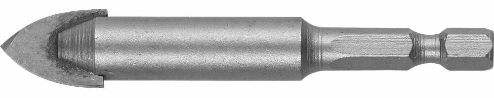 Сверло по стеклу и кафелю ЗУБР, 12 мм, 2х кромка, HEX 1/4, 12 мм 29840-12