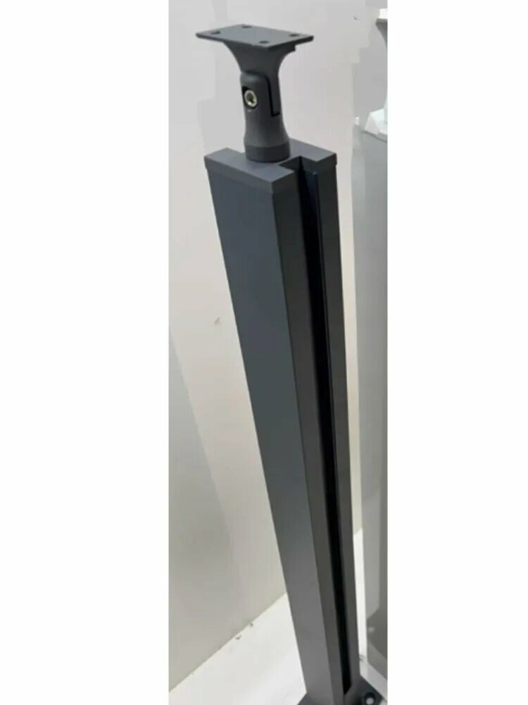 Перила из рифленого стекла с фиксированной платформой, колонна из алюминиевого сплава, подходит для стекла толщиной 10/12 мм.