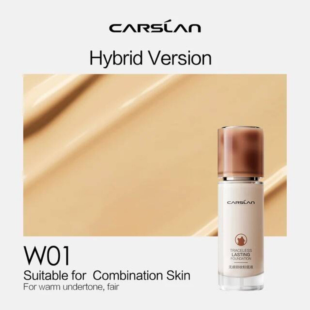 Жидкая тональная основа CARSLAN Longlasting Moisture Matte с полным покрытием, отбеливающая основа под макияж для контроля жирности кожи