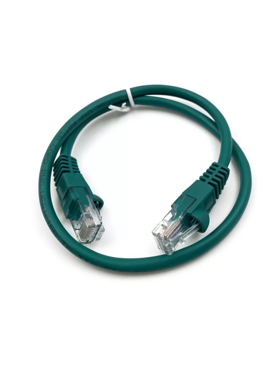Патч-корд UTP 4 пары cat5E CCA molded 0.25м зеленый