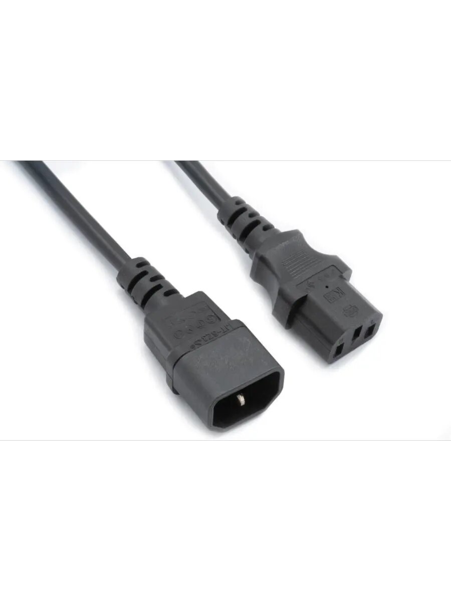 Кабель питания НФ-00001184 A1-PC1-C13-C14-0.6M чёрный