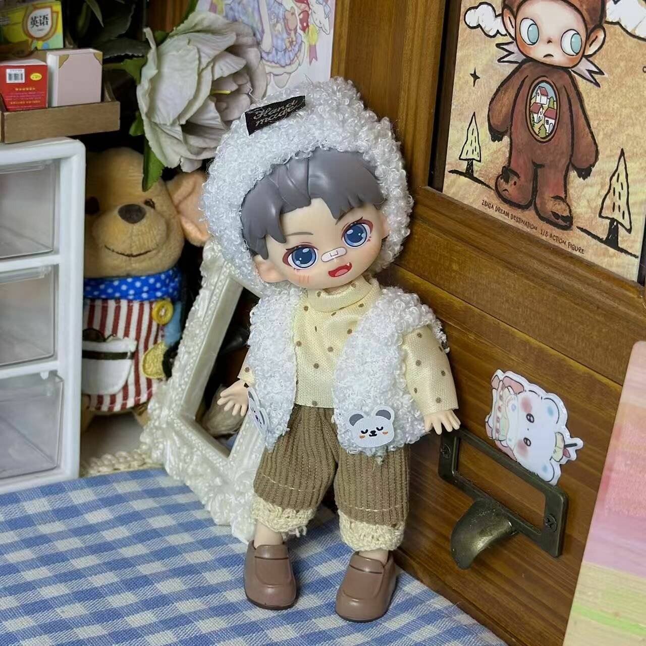 Одежда для куколь BJD по сериалу Чжэнь Гуань Чжун юбка Тысяча побегов для 8/12 размера (16-17 см
