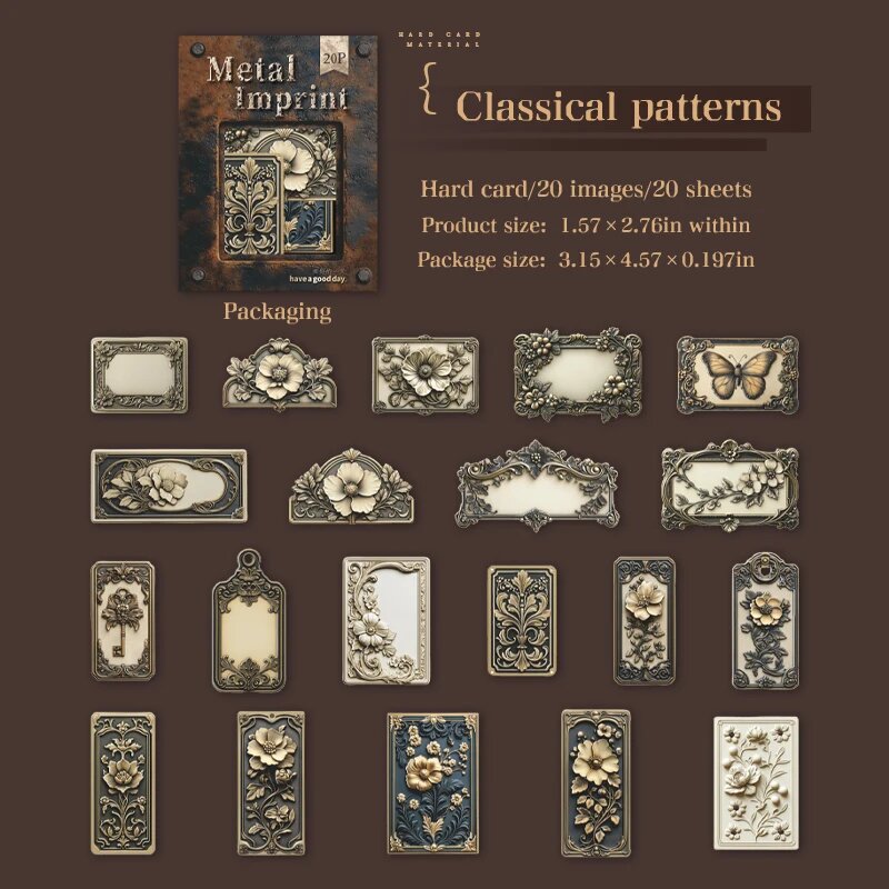 Винтажные рельефные бирки, наклейки, декоративные материалы «сделай сам», материалы для скрапбукинга, художественный коллаж, канцелярские принадлежности, эстетические наклейки