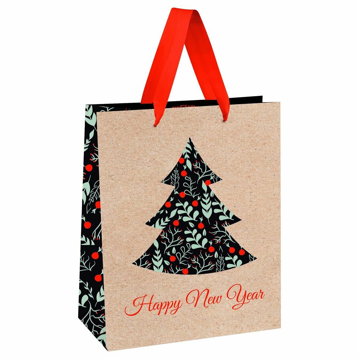Пакет подарочный 26x32x12см MESHU "Tree", крафт (MS_66174)