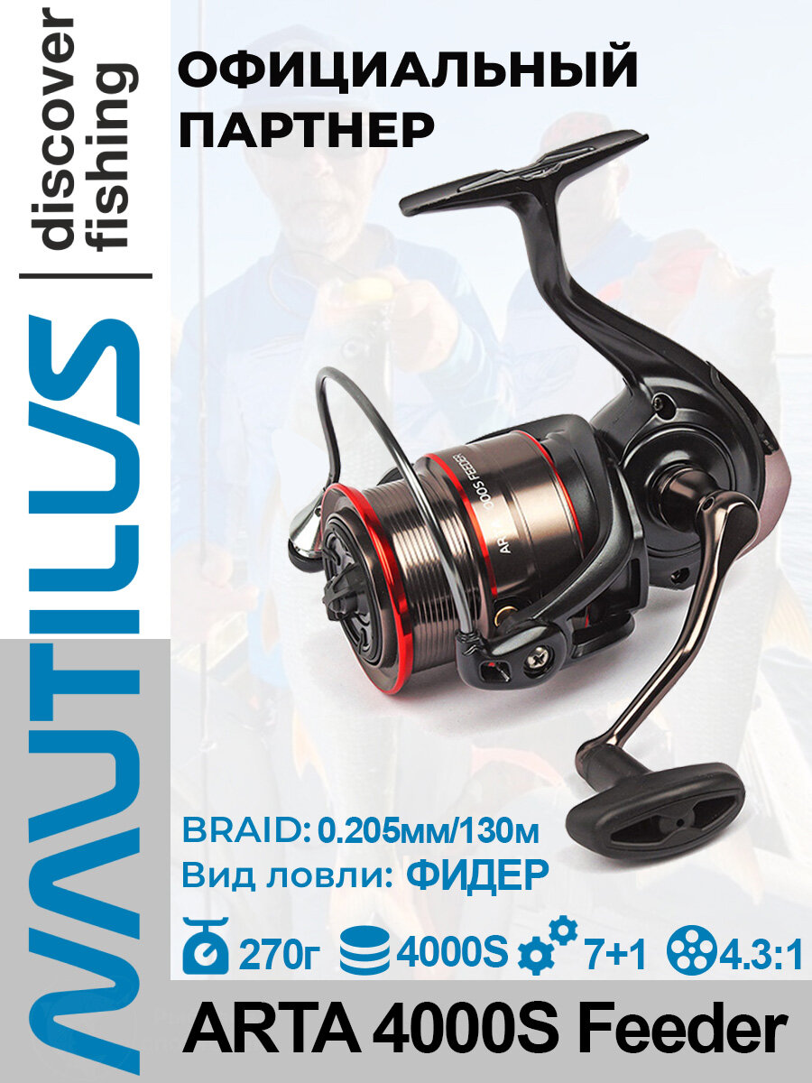 Катушка фидерная Nautilus Arta 4000S Feeder NEW