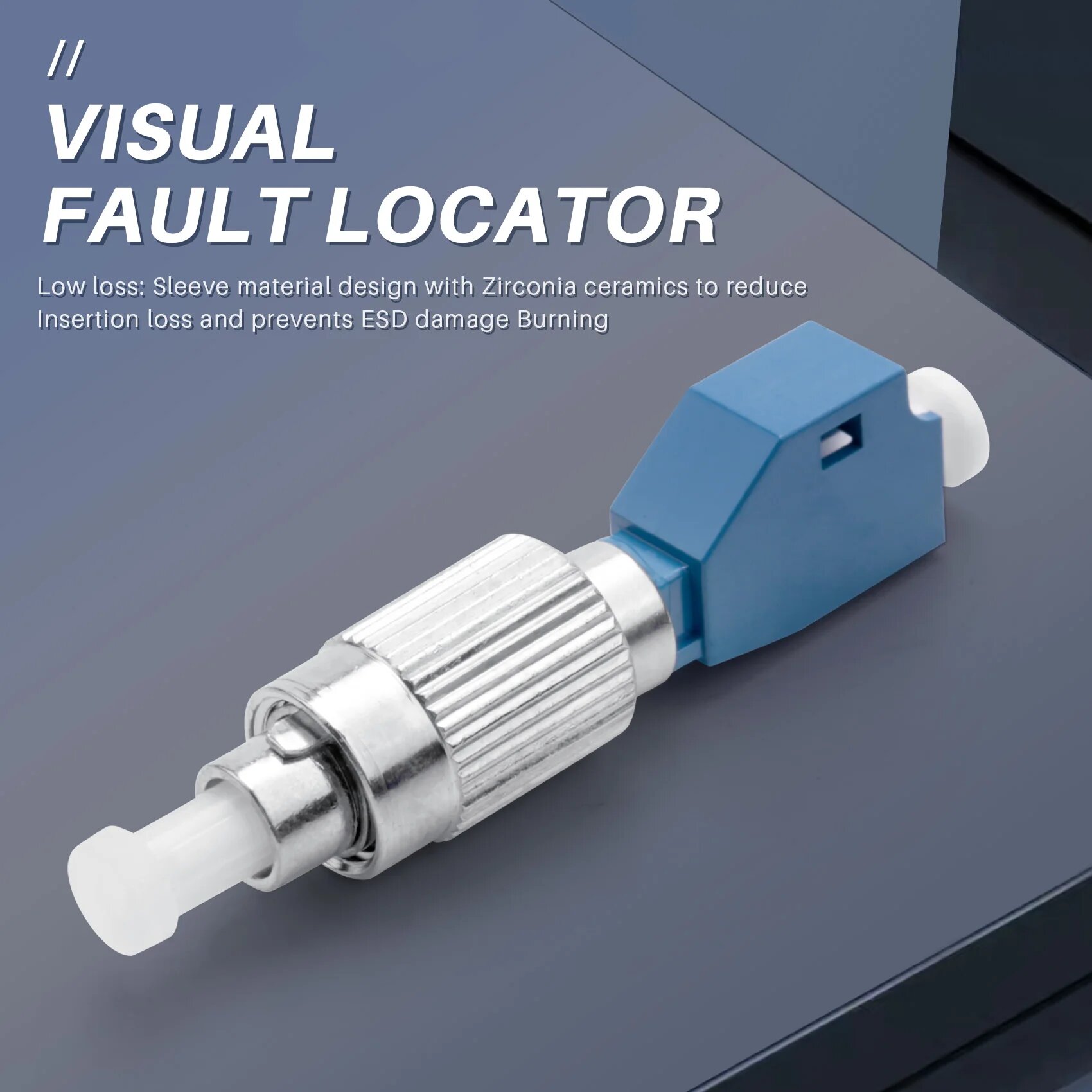 Адаптер визуального дефектоскопа, адаптер гибридного оптоволоконного разъема, одномодовый адаптер 9/125 мкм FC «папа» на LC «мама»