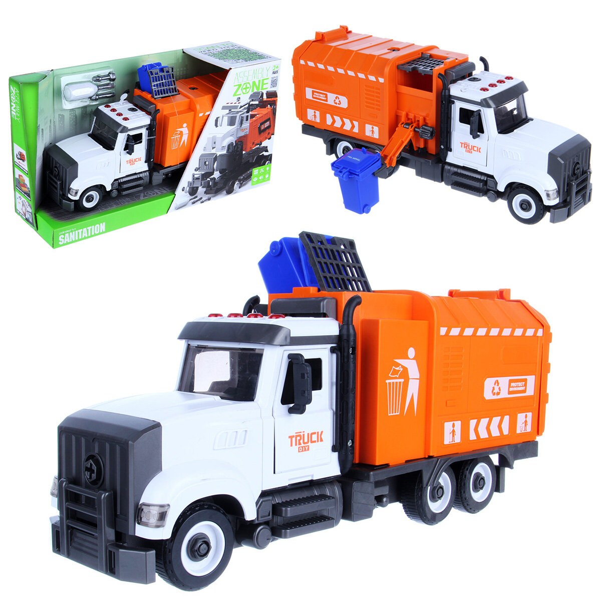 Игровой набор Veld Co Мусоровоз, звуковые и световые эффекты