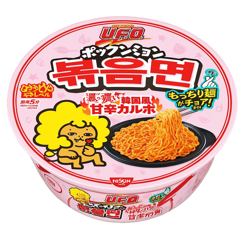 Nissin Ufo лапша рамен карбонара поккёмен курица бульдак в слив-сырным соусе 101 гр