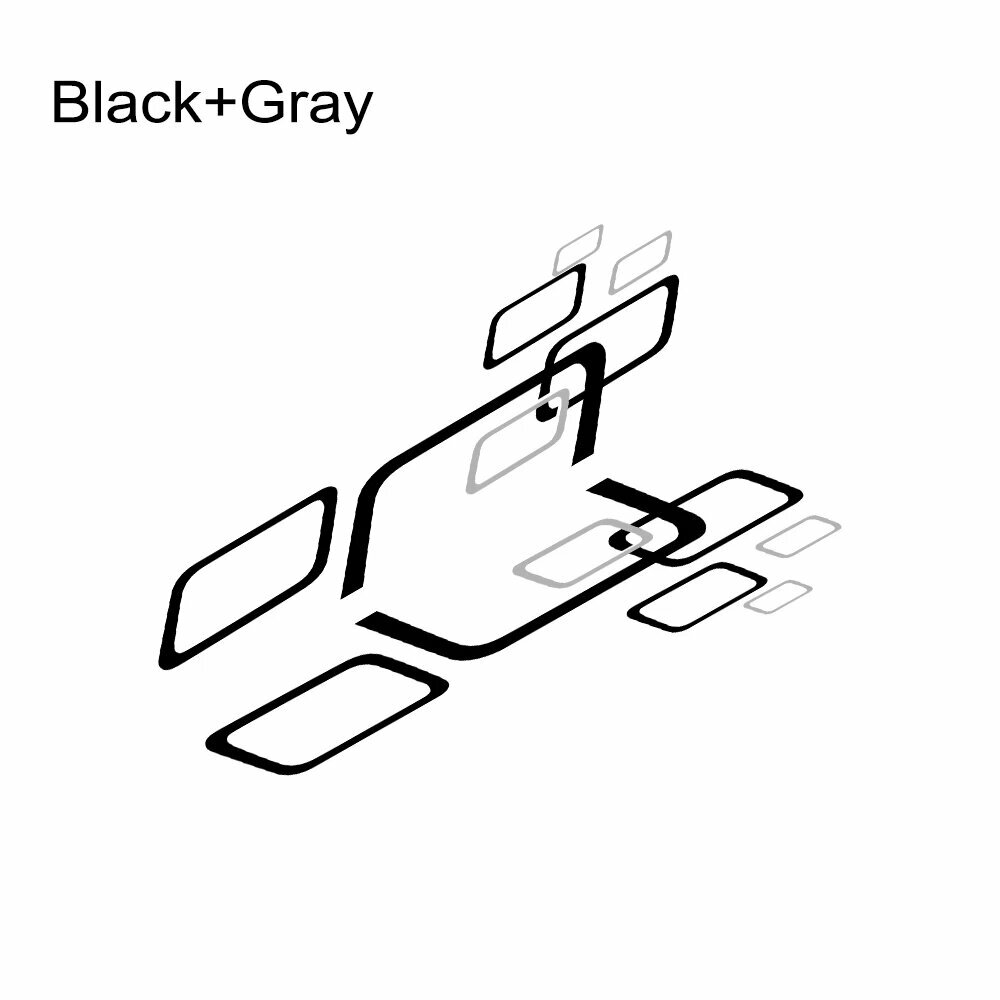Спортивная наклейка Black Gray для автомобиля