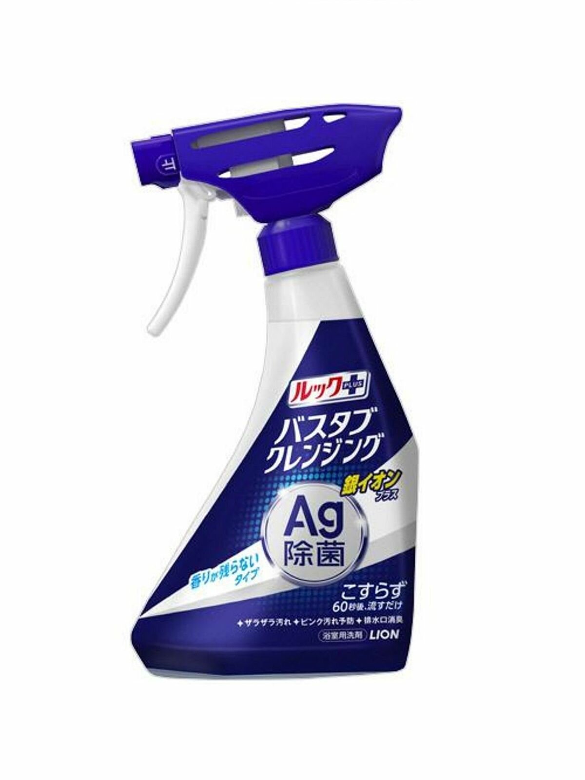 Чистящее средство для ванной комнаты быстрого действия LION Look Plus, легкий аромат + ионы серебра, 500мл