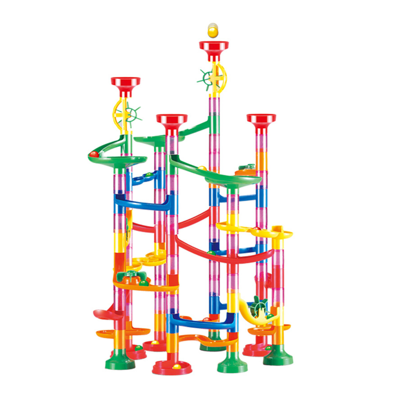 Конструкция Marble Run Race Track DIY строительство железнодорожной линии набор из 109 деталей для детей 3D лабиринт шарик каток STEM дети подарок на Рождество материал пластик размер упаковки 32 * 23 * 8см вес упаковки 570Г