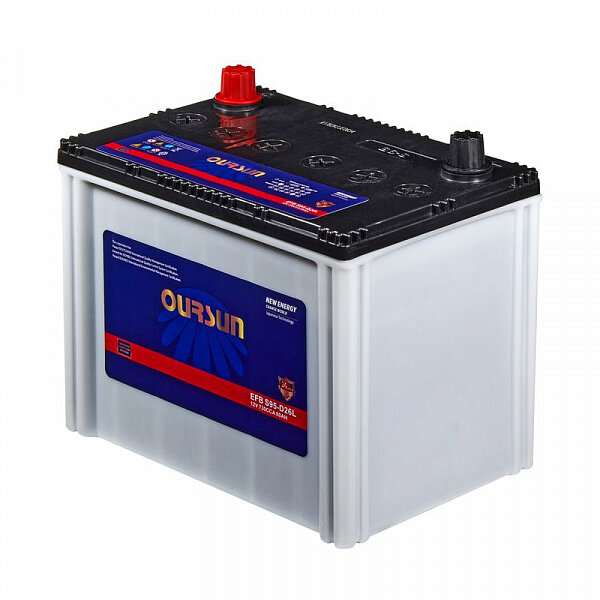 Аккумулятор автомобильный OURSUN EFB S95-D26L 80Ah 730A ОП (262х173х225) D26L 262x173x225