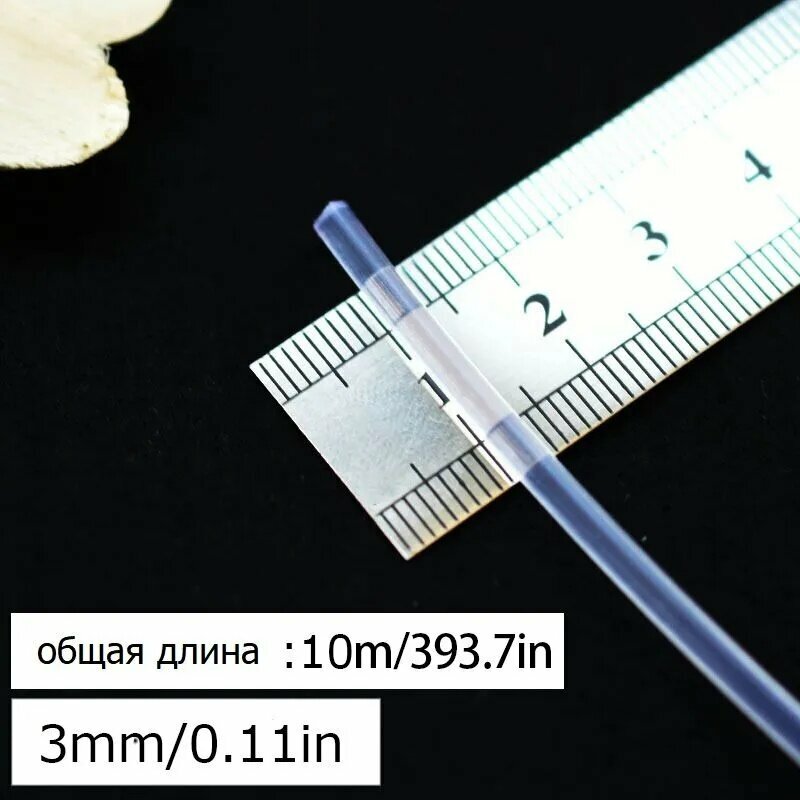 Китовый ус, жесткий регилин, Прозрачная пластиковая косточка для корсета с косточками, длина 10 метров
