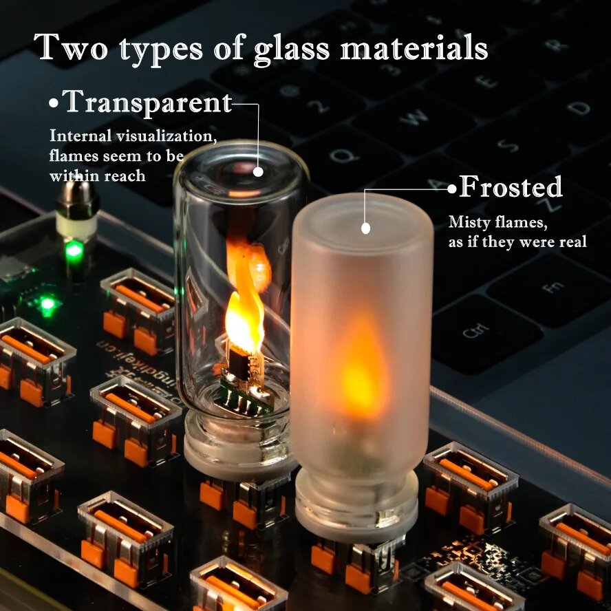 USB LED-лампа "Пламя" Frosted — фото 1