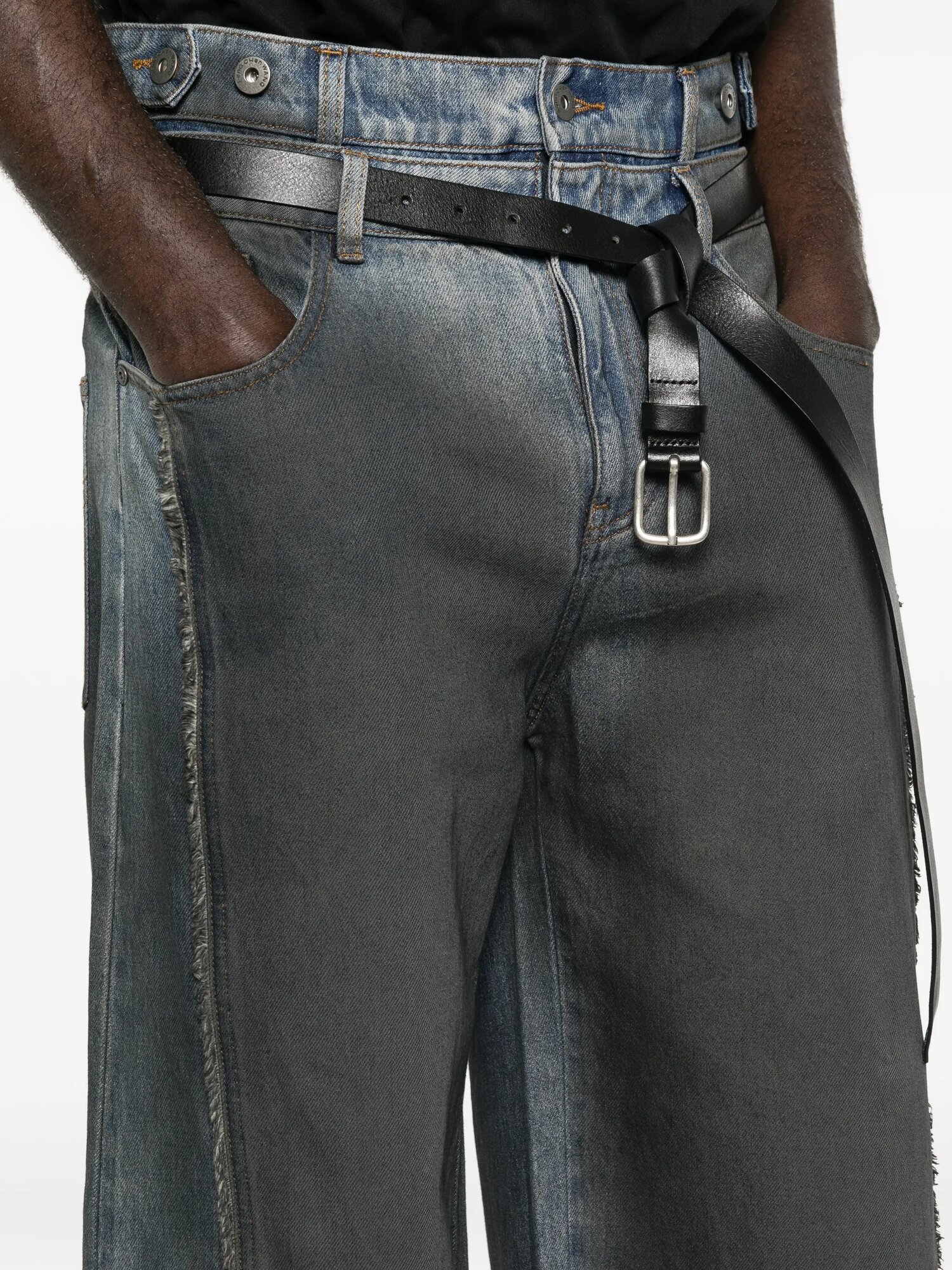 Джинсы Fengсhen Wang Gradient-effect denim jeans, размер M, синий — фото 1
