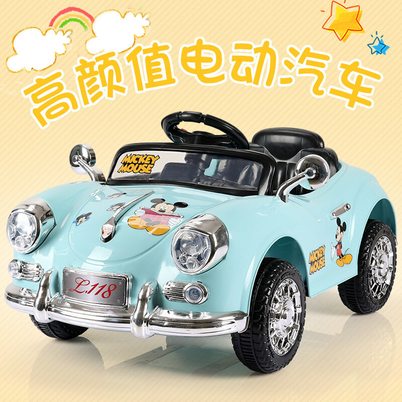 Детский электромобиль с четырехколесным приводом, радиоуправляемая машина для детей 1-3-6 лет, игрушечная машина для раннего развития с функцией перезарядки