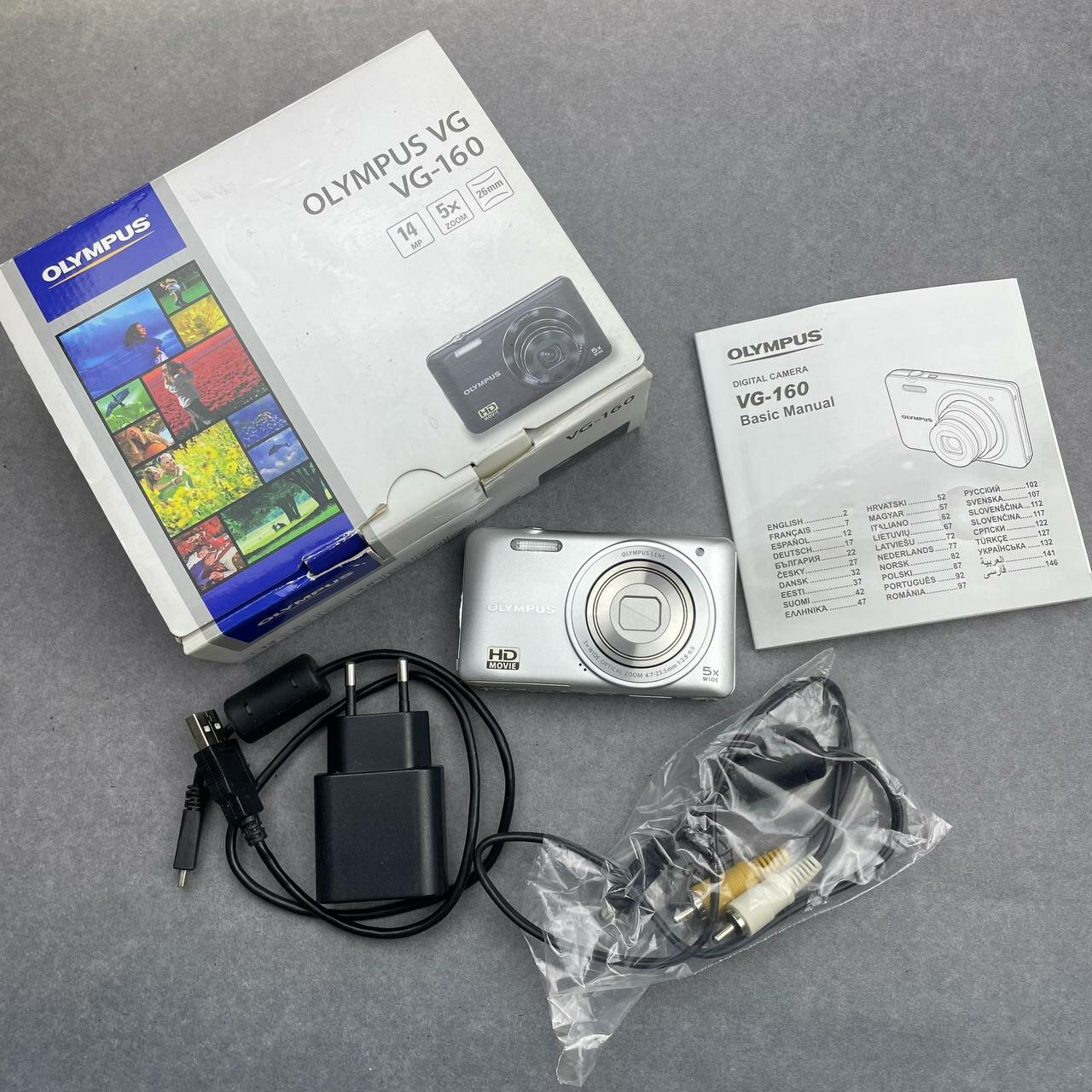 Цифровой компактный фотоаппарат Olympus VG-160, с коробкой