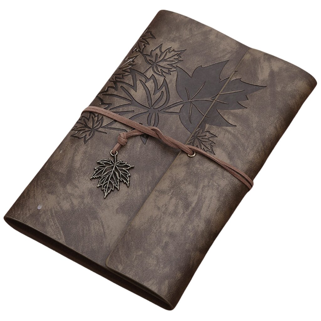 Кожаный Блокнот Для Дневника Многоразового Использования Vintage Journal Travel Sketchbook 160 Страниц Без Подкладки для Женщин Мужчин Для Ведения Дневника