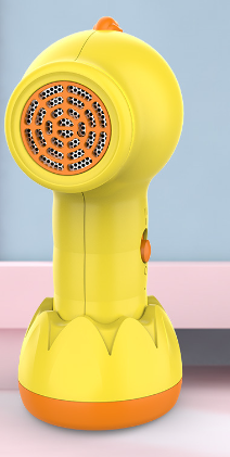 HAQI Беспроводной фен для детей, портативный с низким нагревом и нежным воздушным потоком. Милый мини-фен с зарядной базой, USB-зарядка для дома и путешествий