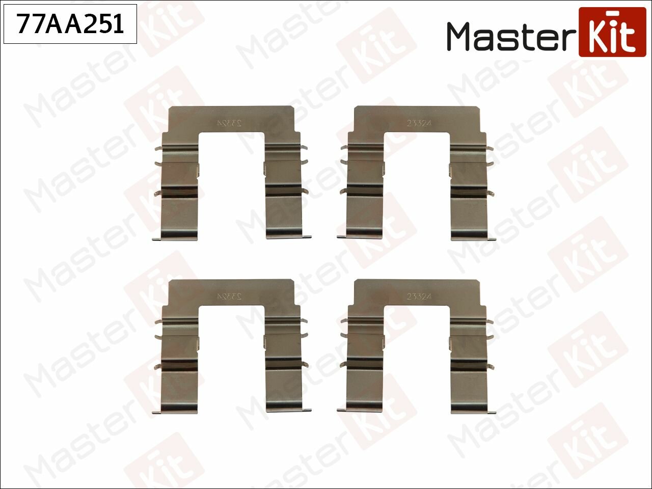 Комплект установочный тормозных колодок Kia Rio, DCShuma, IIFB 00-05 MasterKit 77AA251