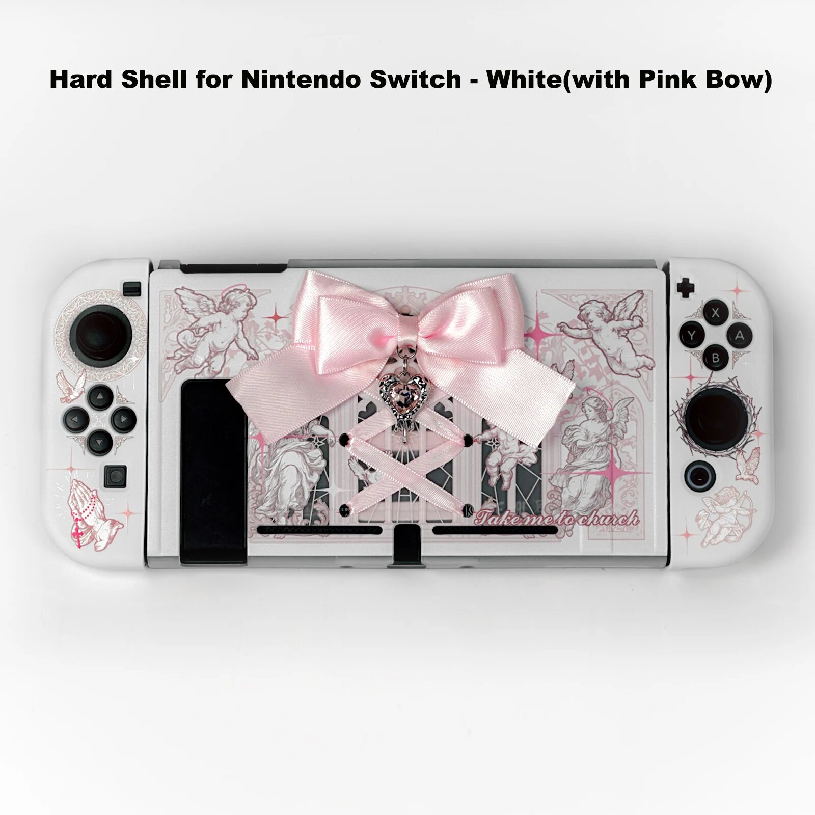 Чехол для Nintendo Switch White (pink Bow)