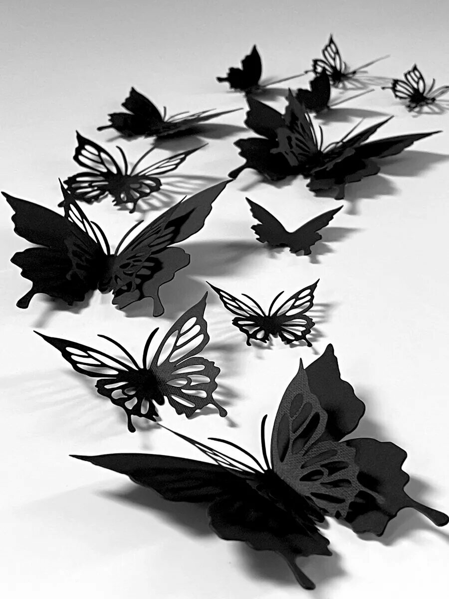 3Д бабочки для декора стен
