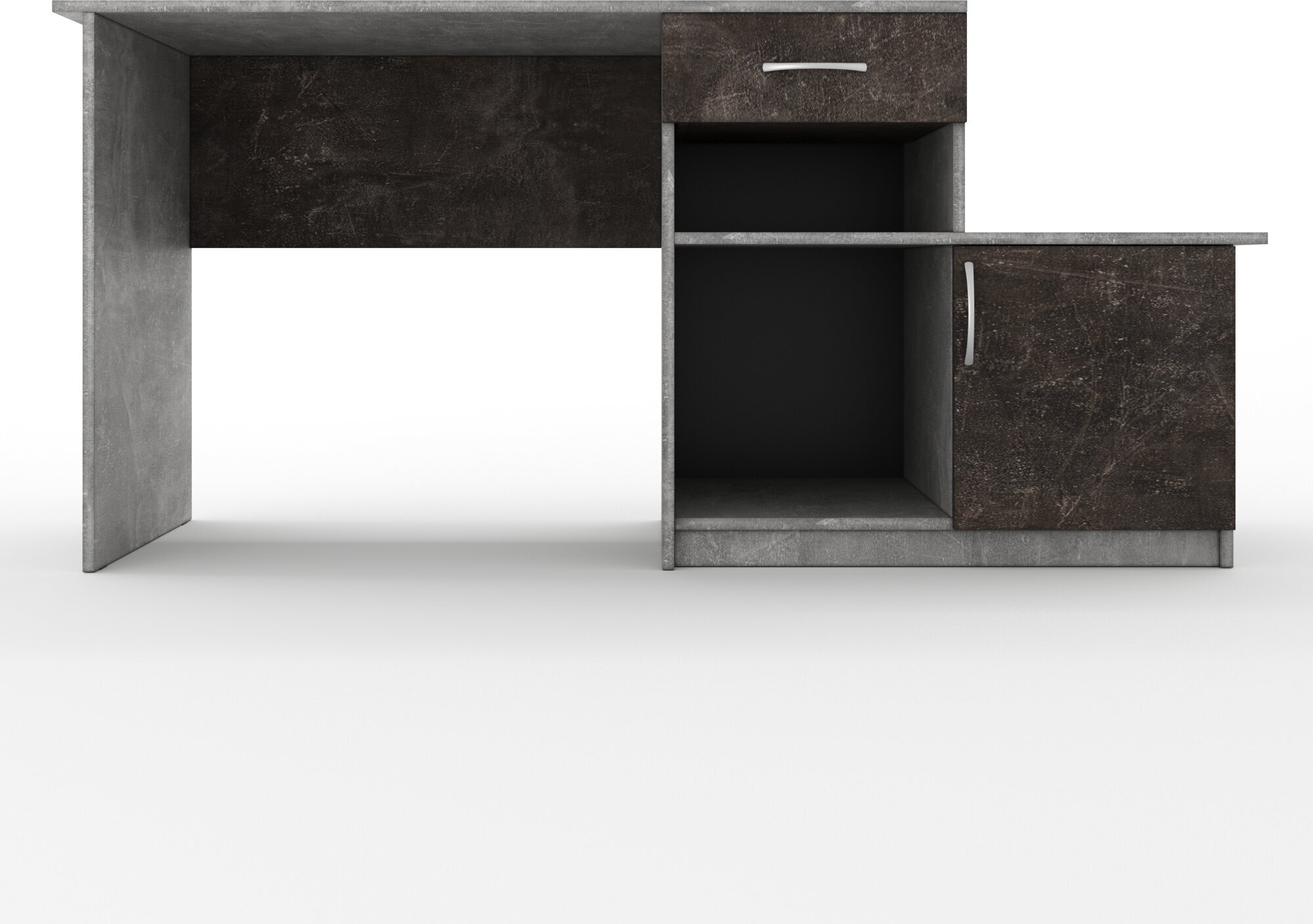 Стол Компьютерный / Цемент светлый / Цемент темный / 1600х750х600